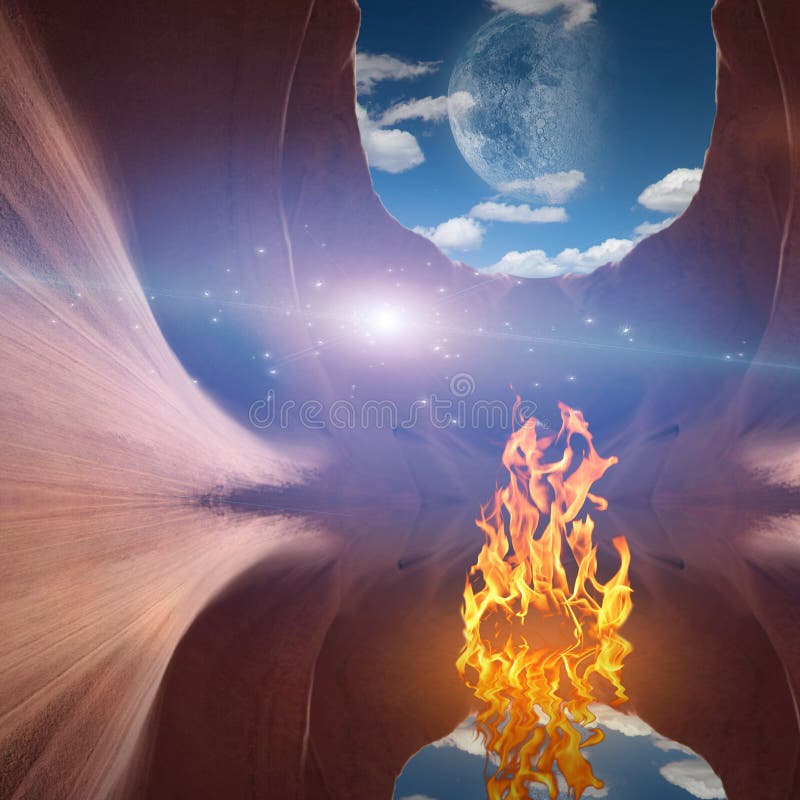 Red cave stock image. Image of sand, cavern, native - 108754729