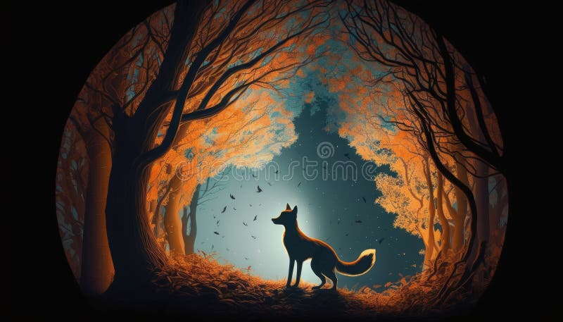 The Mystic Fox S Enchanted Journey. Generative AI Stock Image - Image ...