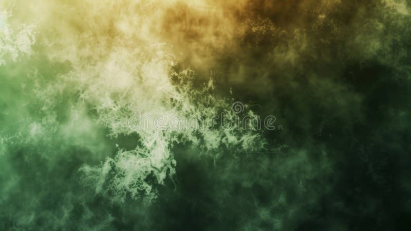 Mystic Green and Gold Cloudscape Texture Background, Atmospheric ...