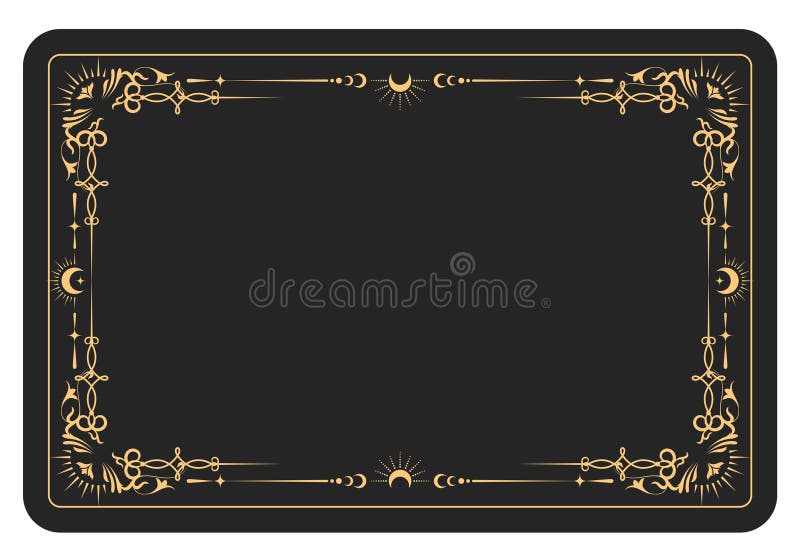 Mystic Ornamental Frame Border, Tarot Cards Style Frame, Esoteric ...