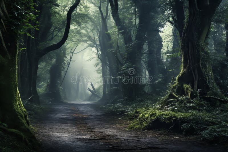 Mystic Path through the Veiled Forest Beautiful Nature Wonder Relaxing ...