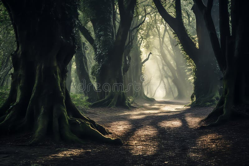 Mystic Path through the Veiled Forest Beautiful Nature Wonder Relaxing ...