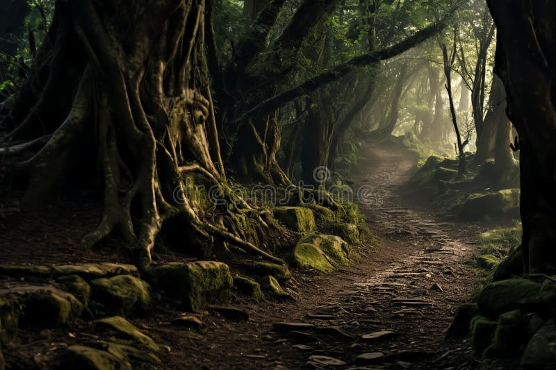 Mystic Path through the Veiled Forest Beautiful Nature Wonder Relaxing ...