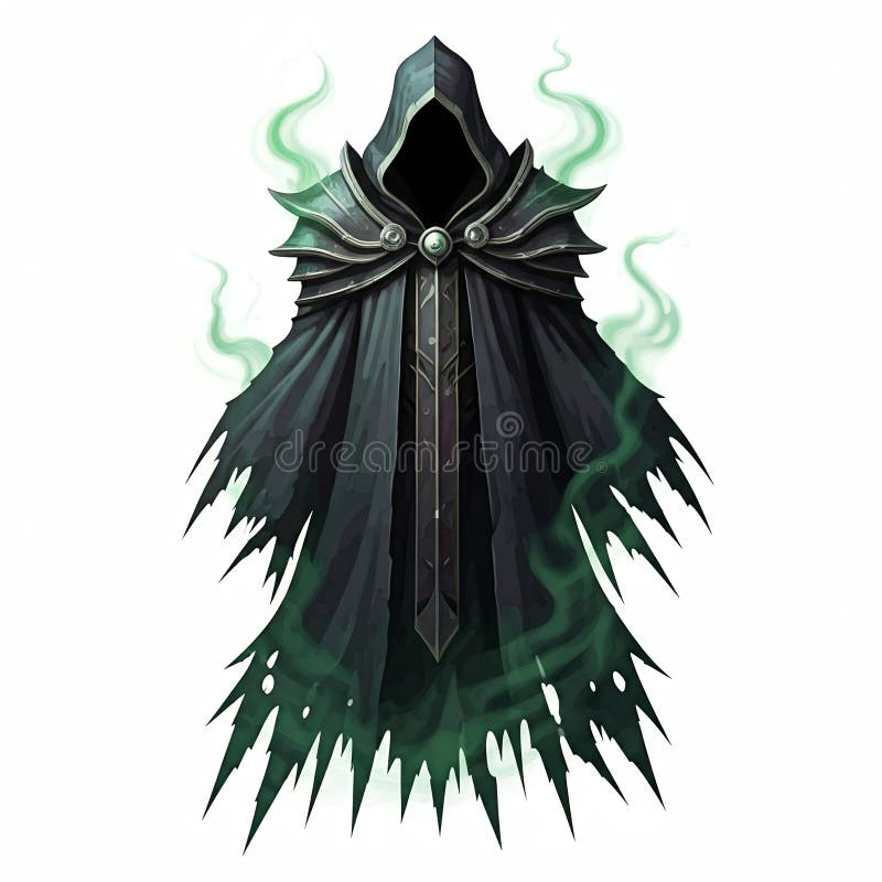 Mystic Shadowlordâ€™s Enchanted Cloak Stock Illustration - Illustration ...