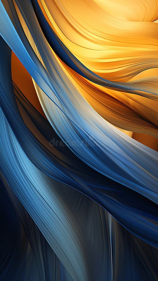 Mystic Stunning Waves on a Pristine Background Stock Illustration ...