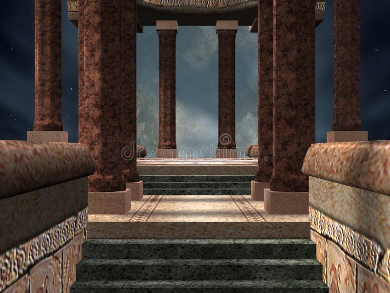 Mystic Temple stock illustration. Illustration of stone - 5347208