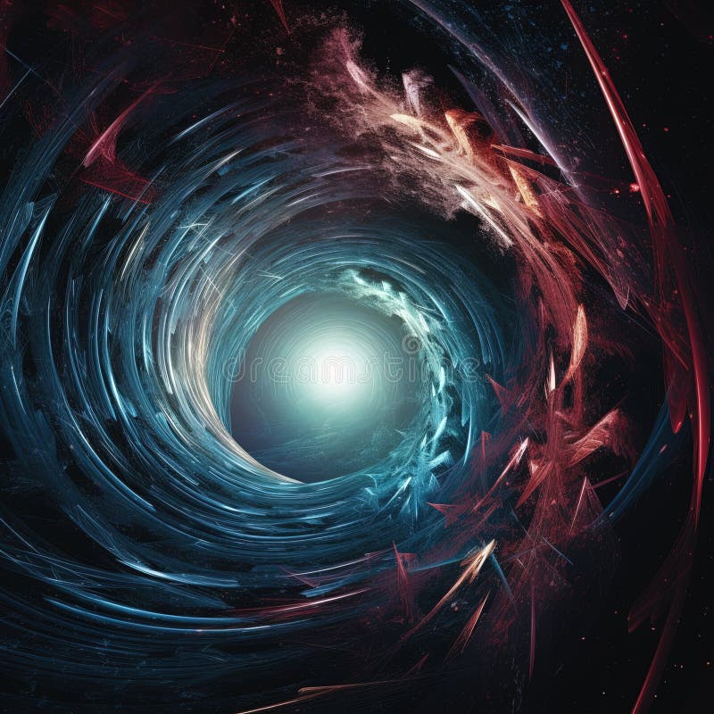 Mystic Wormhole in Deep Space Stock Illustration - Illustration of ...