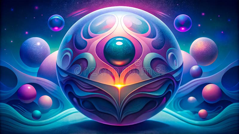 Mystical Abstract Structure on Surreal Background Stock Photo - Image ...