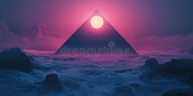 Mystical Ancient Egyptian Pyramid Exploration at Dusk for an ...