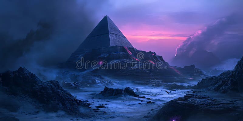 Mystical Ancient Egyptian Pyramid Exploration at Dusk for an ...