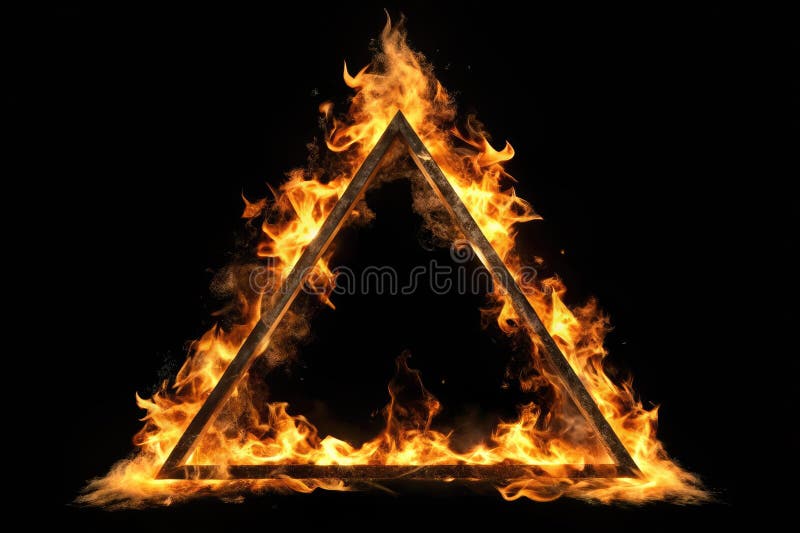 Mystical Animated Triangle Fire Ring Loop Vertical Video for Bonfire ...