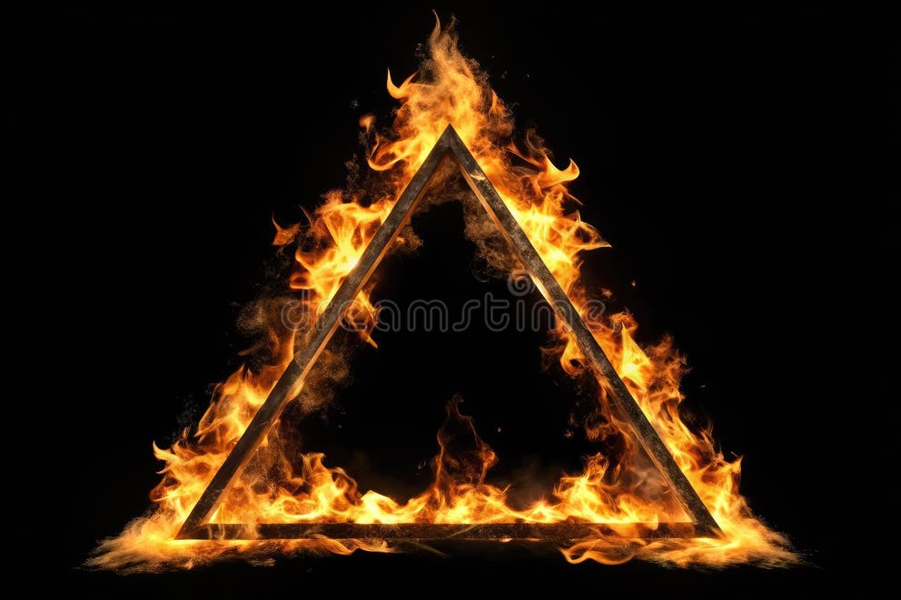 Mystical Animated Triangle Fire Ring Loop Vertical Video for Bonfire ...