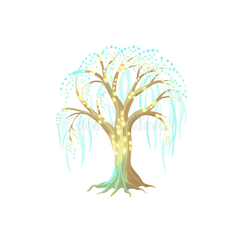 Mystical Black Tree with Star Burst: Silhouette Vector Art for Designs ...