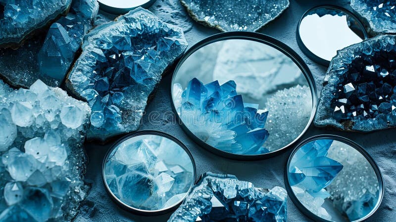Mystical Blue Crystals and Mirrors Blend in this Captivating Photo ...