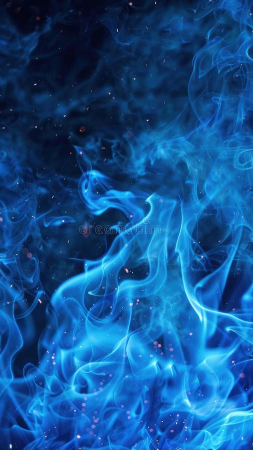 Mystical Blue Flame. Abstract Fire Element Concept Stock Illustration ...
