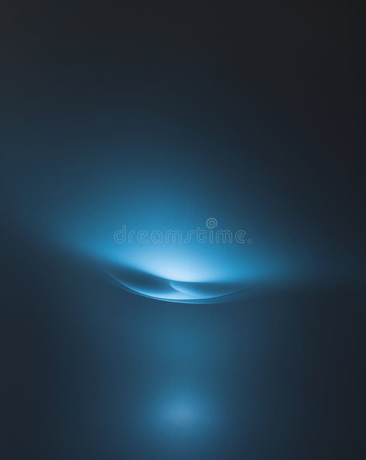 Mystical Blue Light Glow with Subtle Shadows in Dark Background. Stock ...