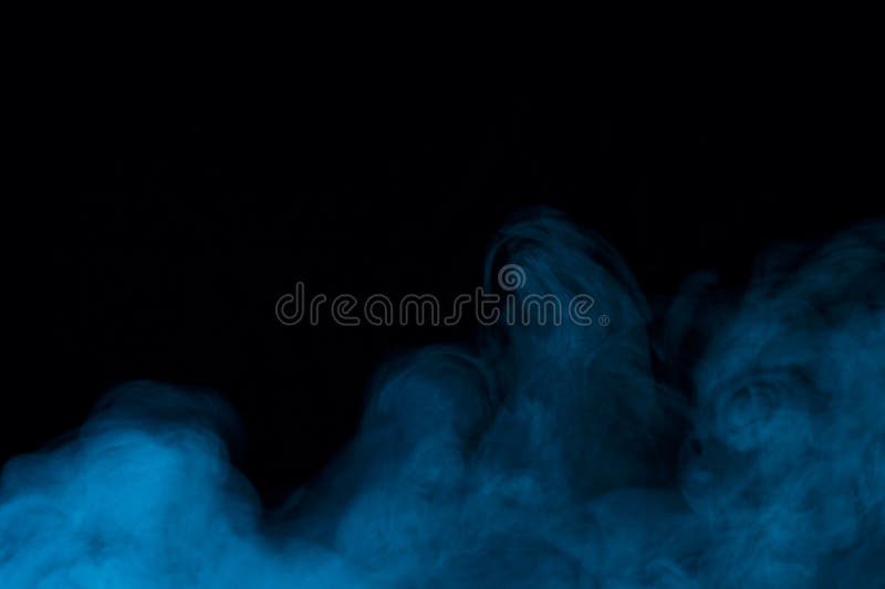 Mystical Blue Steam on a Dark Background Stock Image - Image of smoke ...
