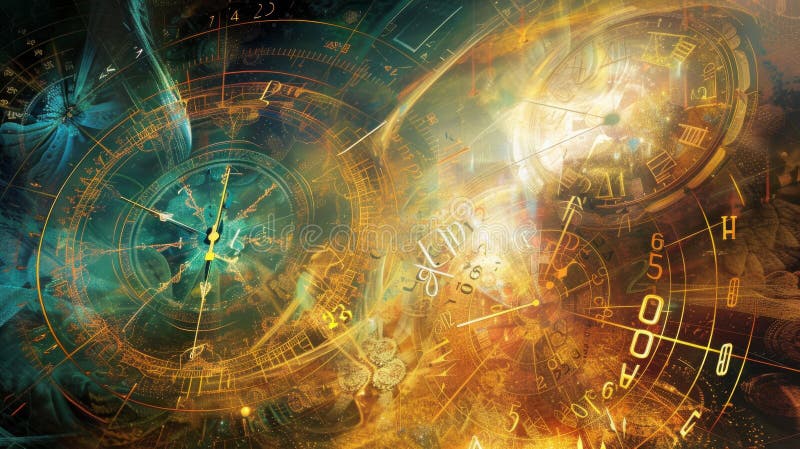 Mystical Clockwork and Numerology Artwork Stock Image - Image of ...