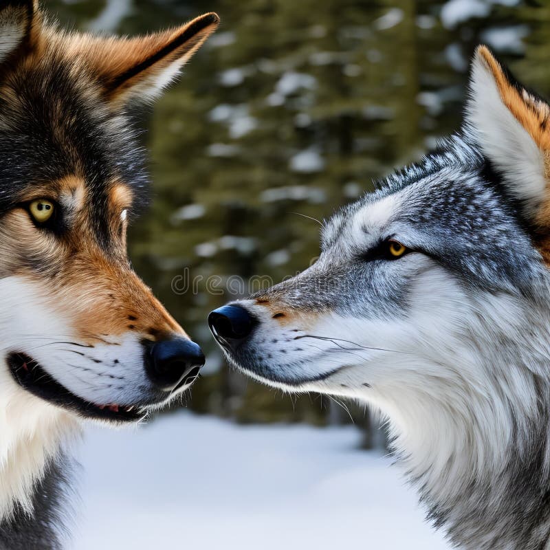 A Mystical Combination of a Wolf and an Eagle, Embodying Both the Wild ...