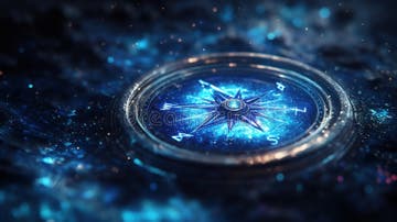 Mystical Compass in Cosmic Space Digital Art Sci-fi Environment ...