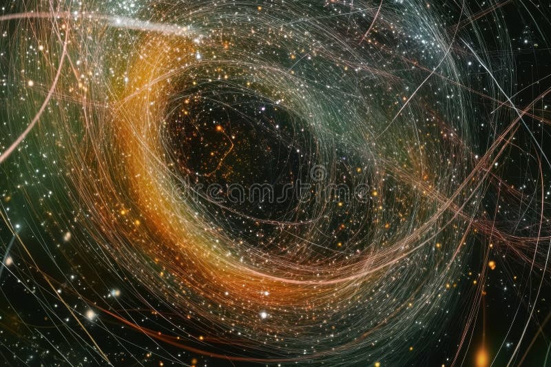 Mystical Cosmic Swirls and Floating Light Particles in Space Design ...