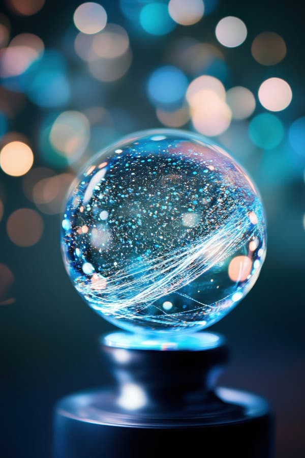 Mystical Crystal Ball with Enchanting Bokeh Background in Magical Light ...