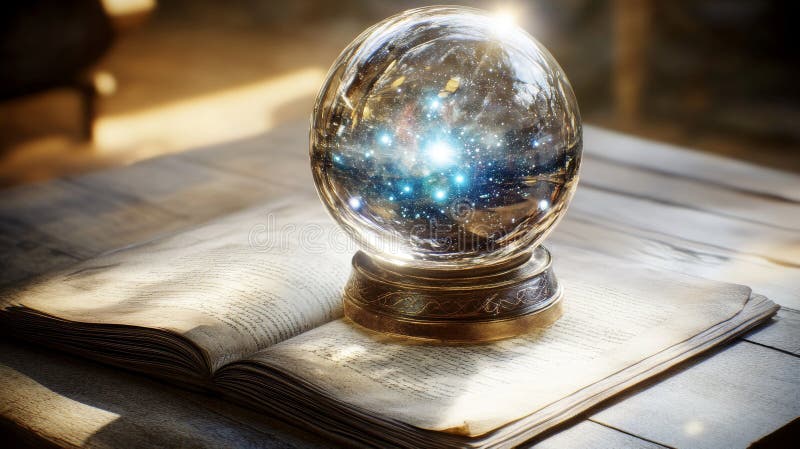 The Mystical Crystal Ball: a Study that Unveils Secrets Stock Photo ...