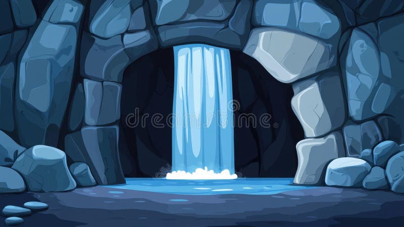 A Mystical D Cave Backdrop with Dancing Shadows, Featuring Unique ...