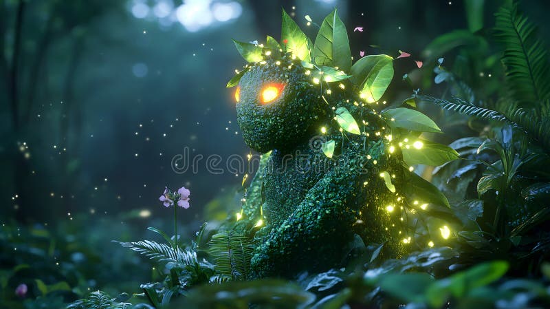 Mystical 3D Flower Monster with Glowing Eyes and Realistic Textures ...