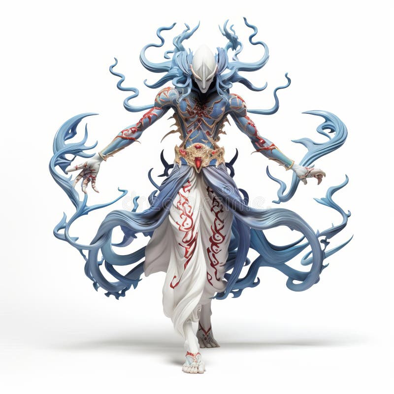 Mystical 3d Jinn Figure with Intricate Patterns and Elegance Stock ...