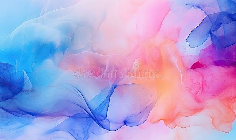 A Mystical Dance of Colored Smoke in the Air Stock Illustration ...