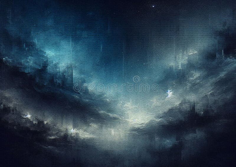 Mystical Dark Blue Abstract Sky with Gradient Texture Stock Image ...