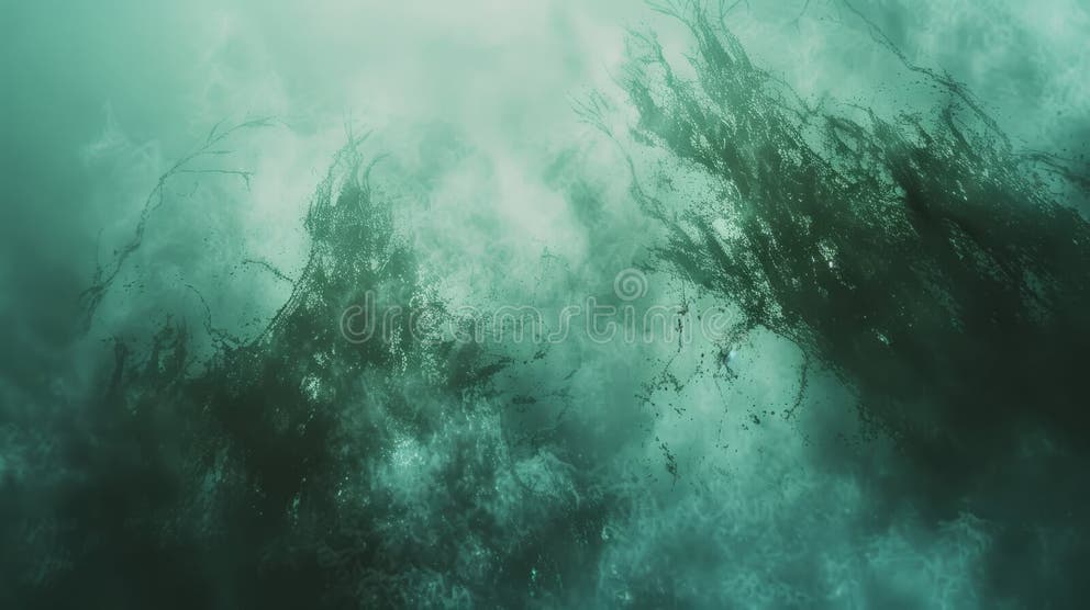 Mystical Deep Sea Green Abstract Background Texture Stock Illustration ...