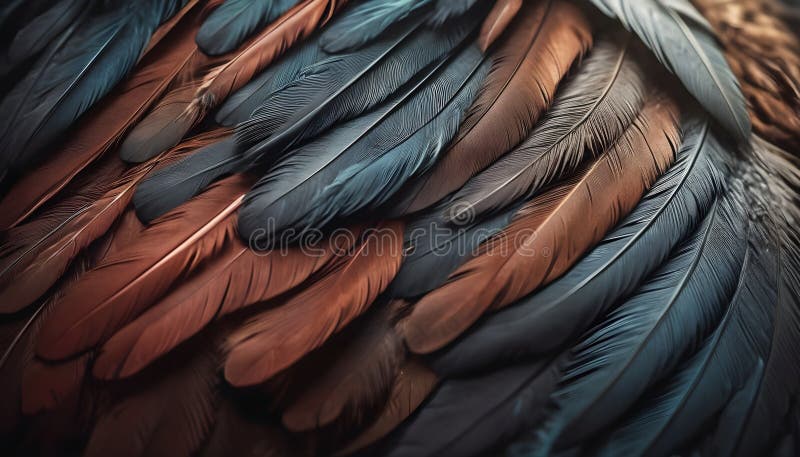 Mystical Detailed Feather Patterns Environment Stock Illustration ...