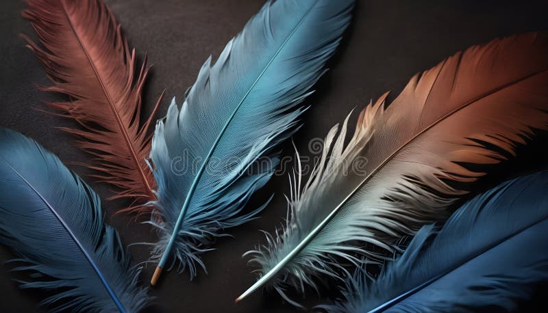 Mystical Detailed Feather Patterns Environment Stock Illustration ...