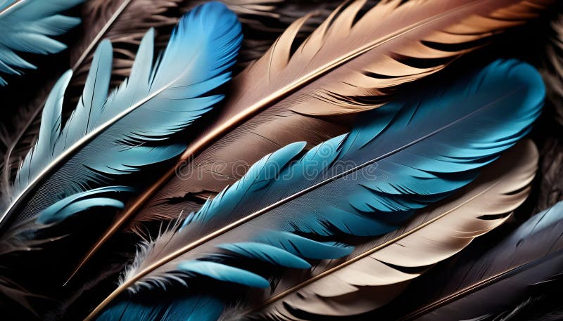 Mystical Detailed Feather Patterns Environment Stock Illustration ...