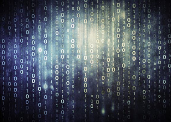 A Mystical Dive into Vintage Digital Technology Dark Blue Abstract Art ...