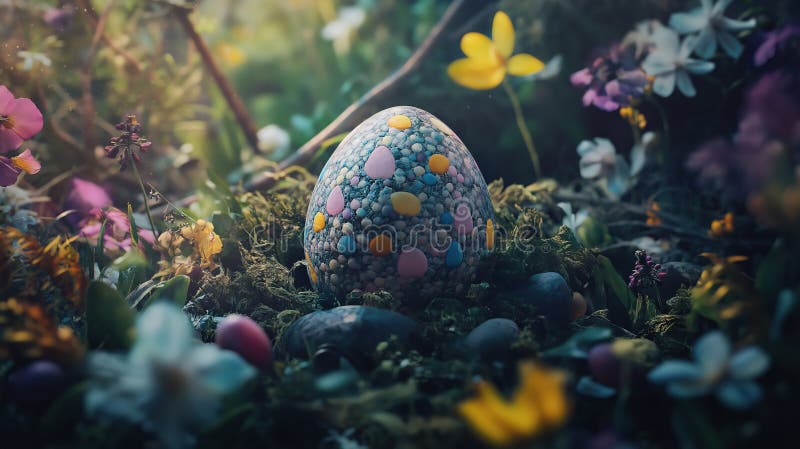 Enchanted Forest Easter Egg Hunt Scene Stock Photos - Free & Royalty ...