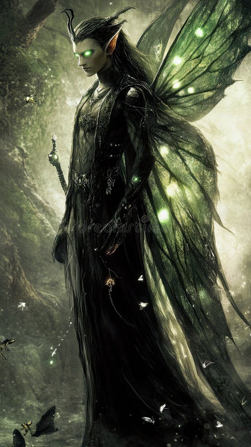 Mystical Elf Glowing Eyes Enchanted Forest Stock Photos - Free ...