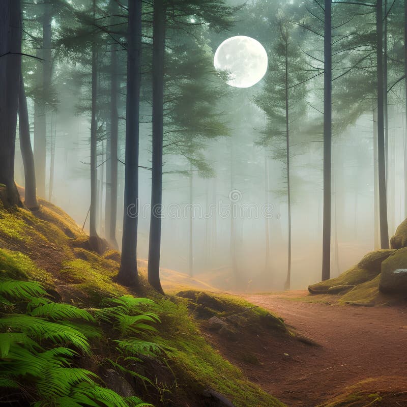 1799 Mystical Enchanted Moonlit Forest: a Mystical and Enchanting ...