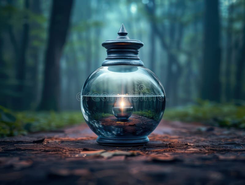 Mystical Enchantment a Glass Orb Filled with Spellwork and Imaginative ...