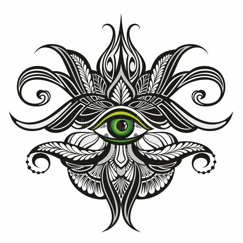 Mystical and Esoteric Logo of Eye in a Trendy Decorative Style. Vector ...