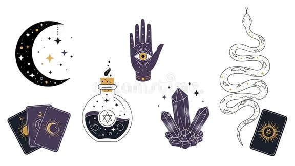 Mystical Esoteric Symbols Collection Stock Illustrations – 1,755 ...