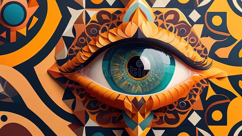 Mystical Eye. Vector Illustration. Psychedelic Design Stock ...