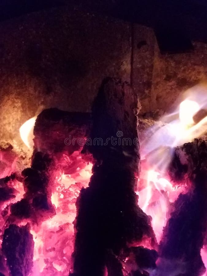 Mystical Fire Rocks and Wood Stock Image - Image of rocks, wood: 177634793