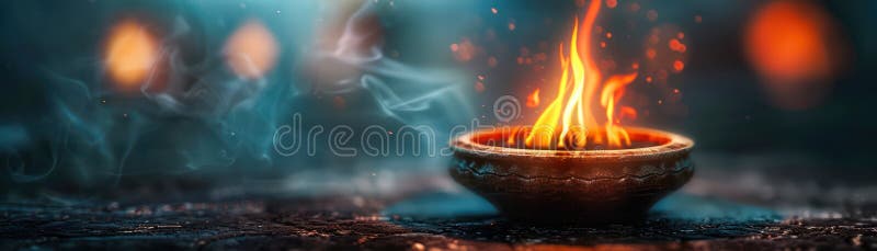 Mystical Flame in Darkness a Single Flickering Light Source Casting ...