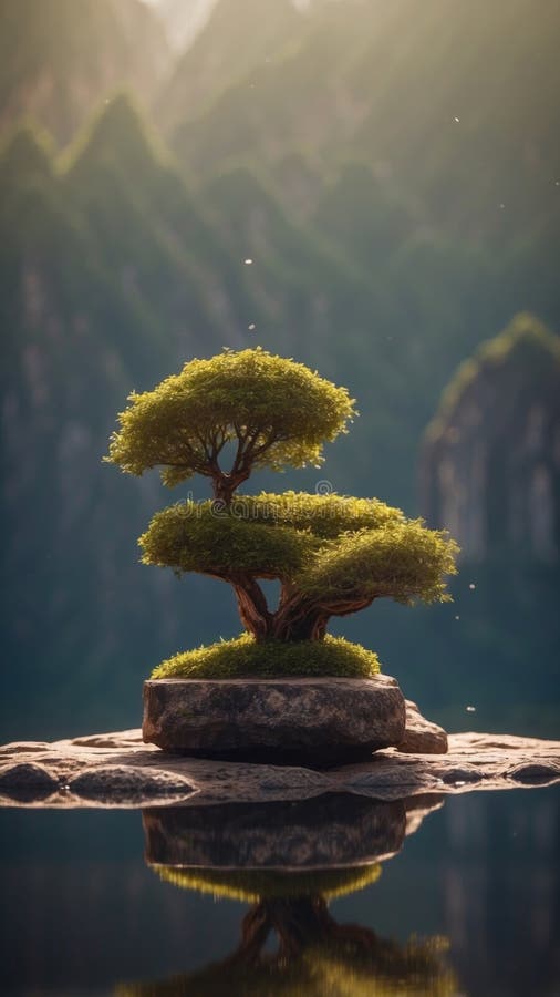 A Mystical Floating Island with an Ancient Stone Altar, Ready for a ...