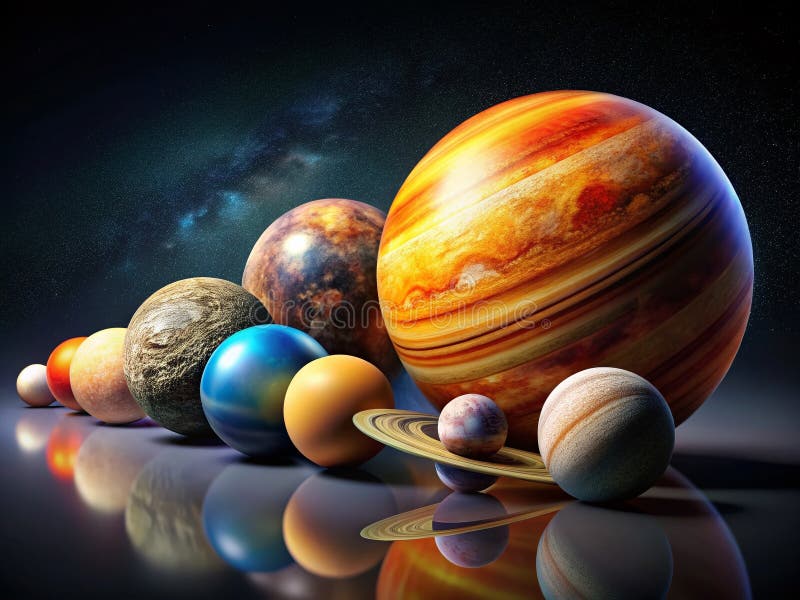 Mystical Floating Planets in Deep Space a Breathtaking Macro View of ...