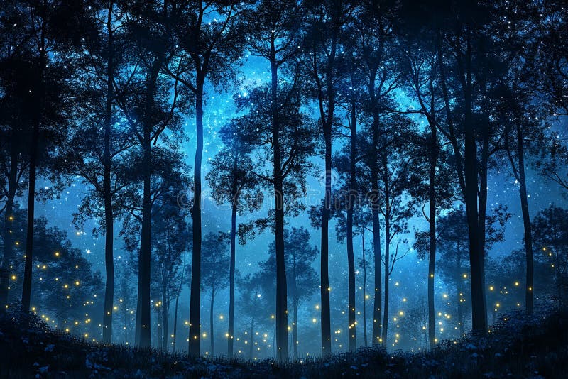 Mystical Forest: a Dark Enchanted Forest Scene with Glowing Elements ... Mystical Forest: a Dark Enchanted Forest Scene with Glowing Elements ...