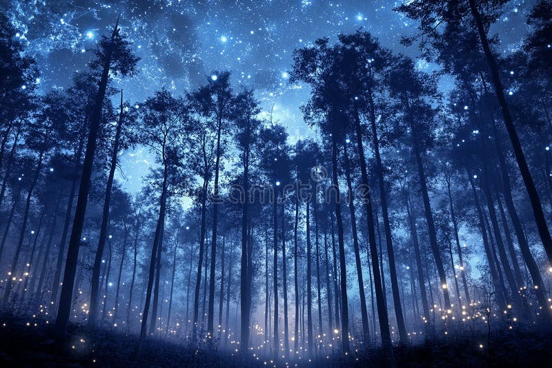 Mystical Forest: a Dark Enchanted Forest Scene with Glowing Elements ... Mystical Forest: a Dark Enchanted Forest Scene with Glowing Elements ...